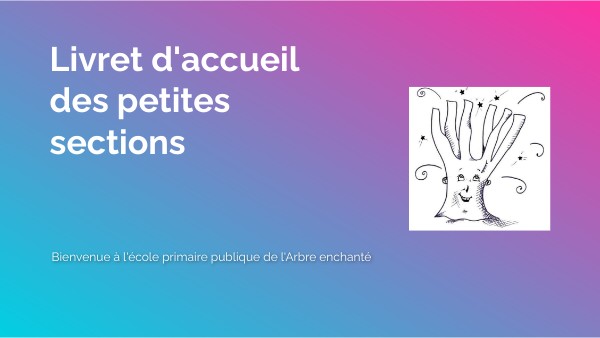 Livret d'accueil PS | Genially