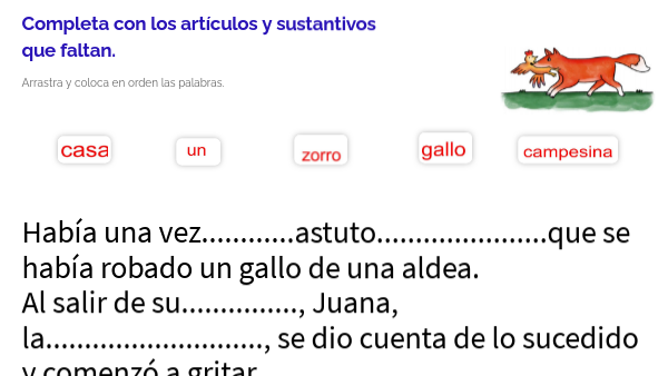 ARTÍCULOS Y SUSTANTIVOS