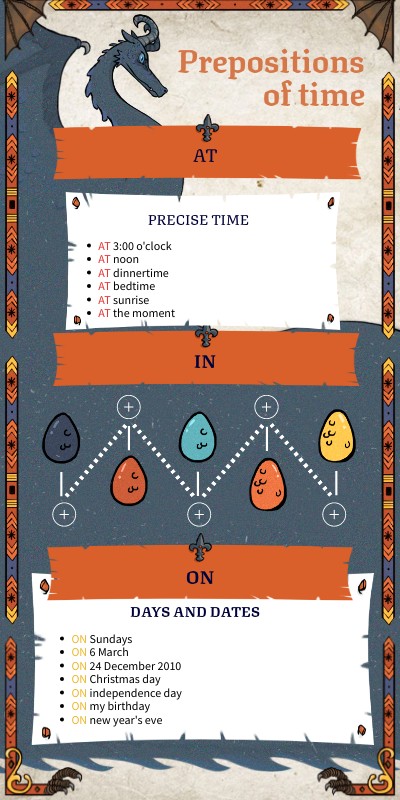 PREPOSITIONS OF TIME | Genially