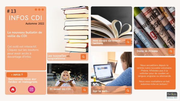 INFOS CDI #13 | Genially