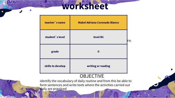 digital worksheet | Genially