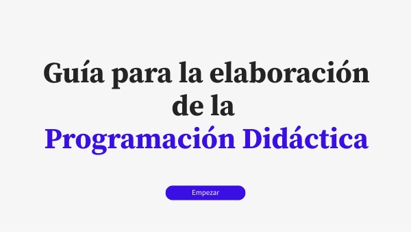 Programación Didáctica | Genially