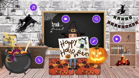 Halloween virtual classroom | Genially