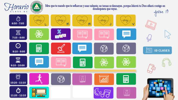 Horario 6c | Genially
