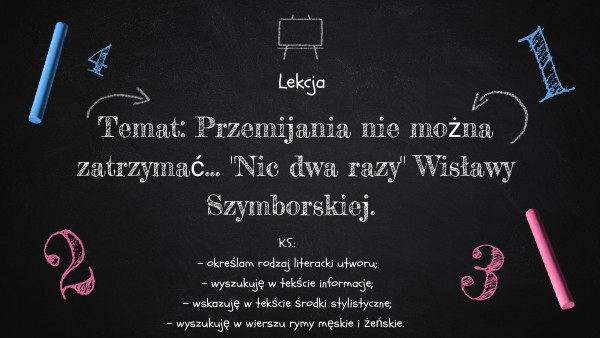 7 Nic dwa razy - Szymborska | Genially