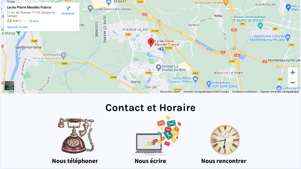 Contact et Horaire | Genially
