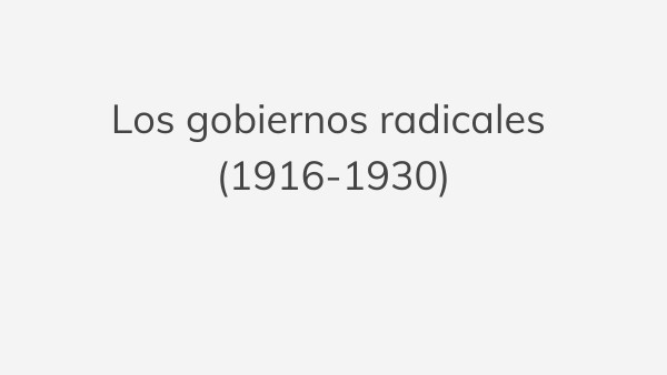 El radicalismo y la democratización
