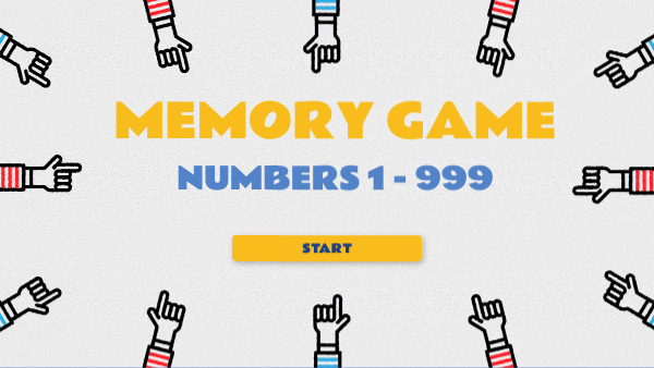 Numbers 1-999 memory | Genially