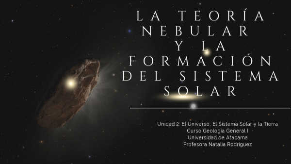 Teoría nebular y formación del sistema Solar