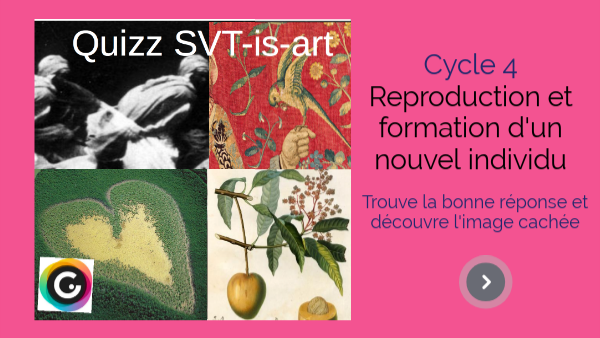 Quiz SVT-is-art reproduction et formation d'un nouvel individu | Genially