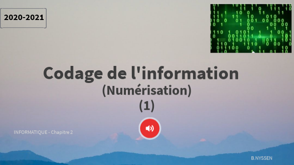 Codage de l'information (1) | Genially