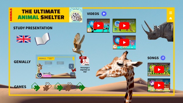 UNIT 1. ANIMALS - THE ULTIMATE ANIMAL SHELTER | Genially