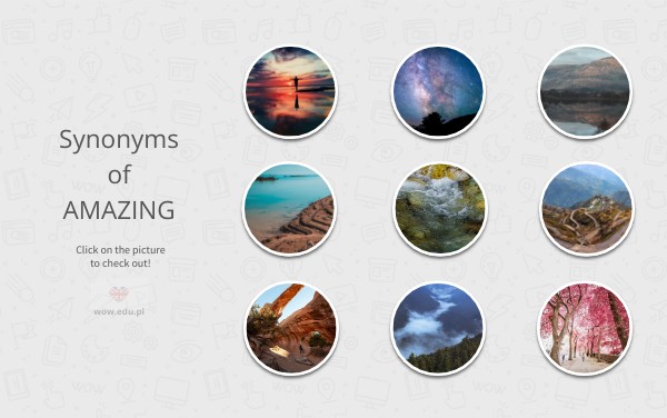 Synonyms of Amazing | Genially