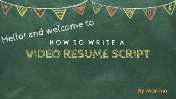 How to write a VideoResumeScript | Genially