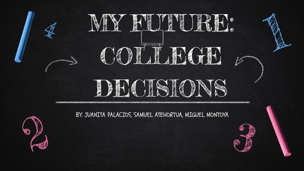 MY FUTURE: COLLEGE DECISIONS | Genially