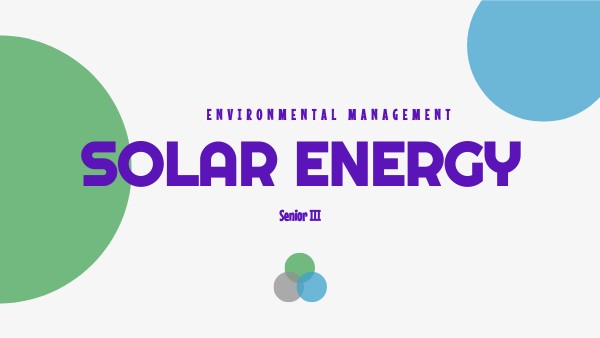 SOLAR ENERGY | Genially