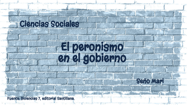 El peronismo en el gobierno 7º | Genially