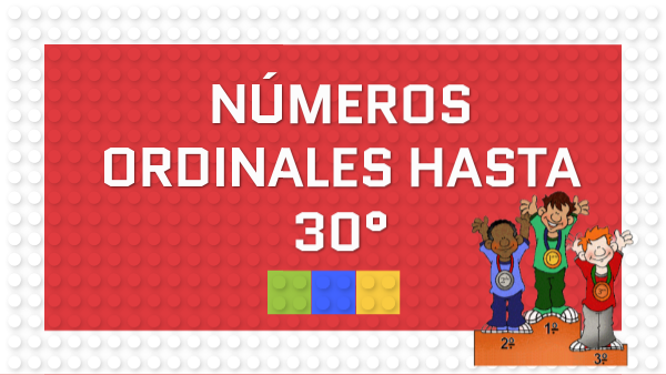 Números ordinales hasta 30 | Genially
