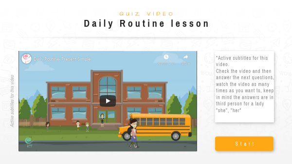 Daily Routine Lesson | Genially