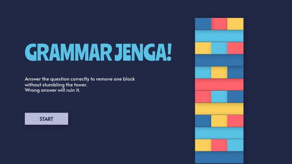 Grammar Jenga | Genially
