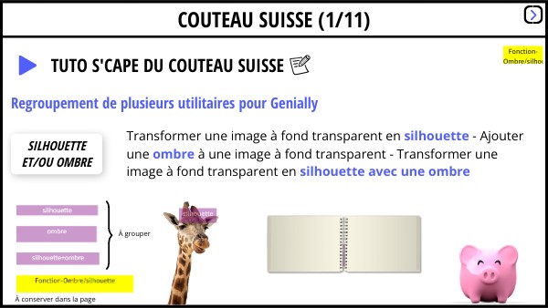 COUTEAU SUISSE de S'cape - tuto | Genially