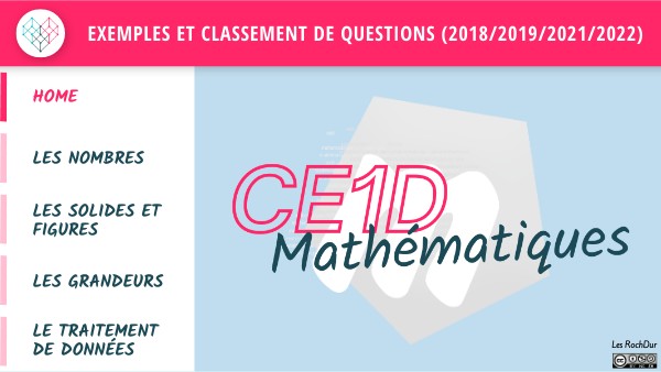 MàJ 2023🛠️ CE1D MATH : EXEMPLES/CLASSEMENT DE QUESTIONS CORRIGÉES | Genially