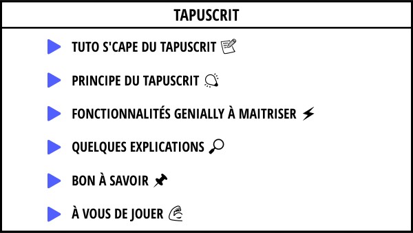 TAPUSCRIT de S'cape - tuto | Genially