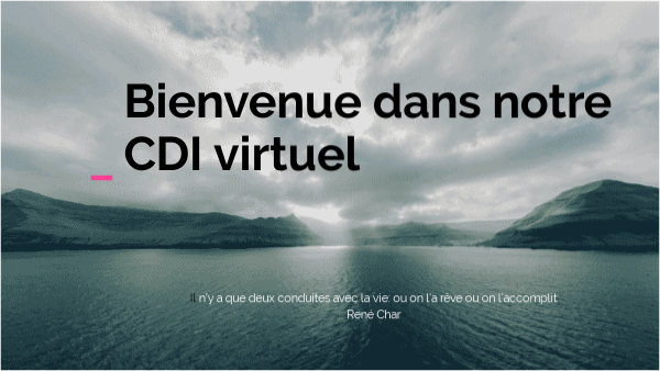 CDI virtuel René Char