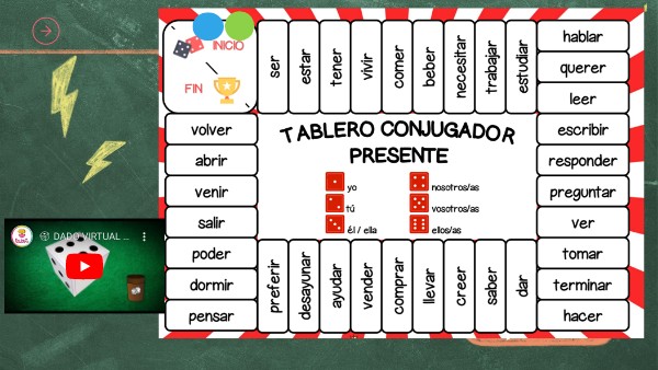 PRESENTE/GERUNDIO/REFLEXIVOS VERBOS JUEGO 2