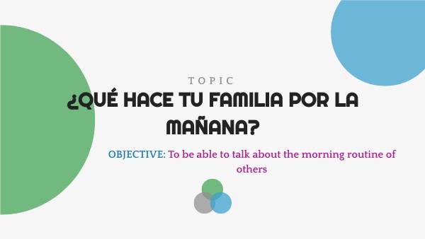 La rutina de mi familia | Genially