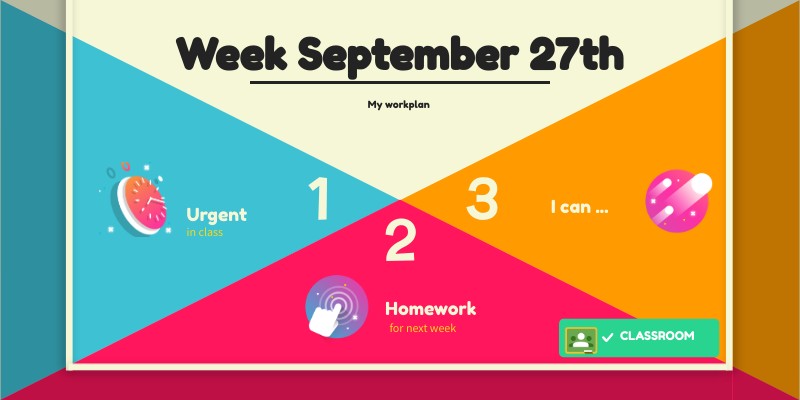 Workplan September 27 - 1 th