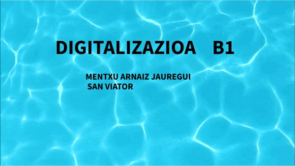 B1- DIGITALIZAZIOA