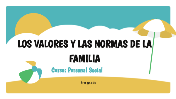 valores y normas de la familia 3ro prim