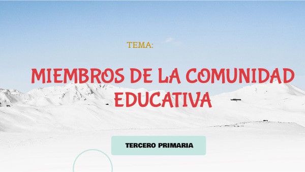 Miembros de la comunidad educactiva 3ro prim | Genially