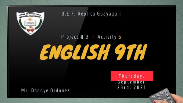 9th P3 activity 5 English