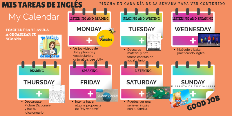 CALENDARIO DE TAREAS | Genially