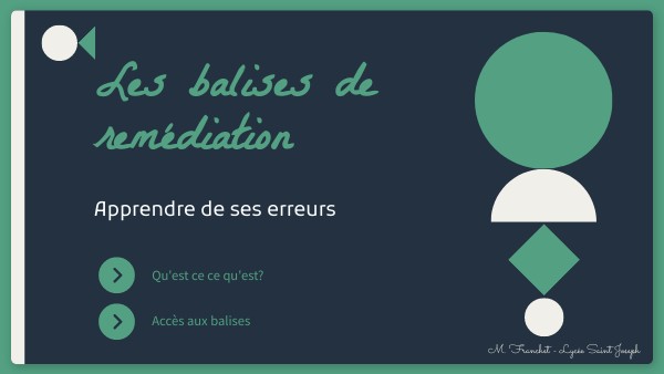 balises de remédiation | Genially