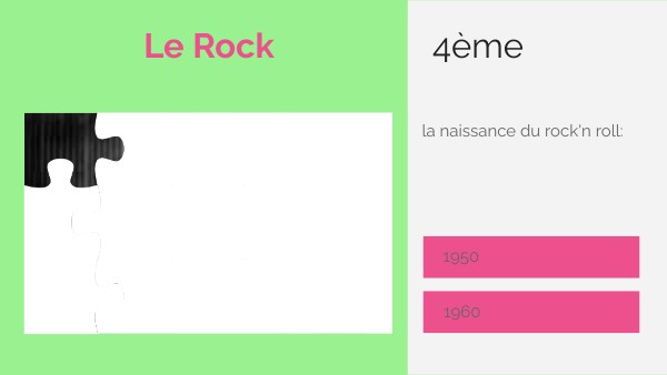 Le rock 4ème | Genially