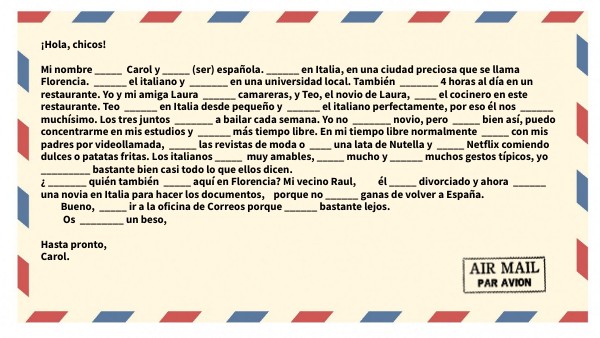 Carta - Presente regulares