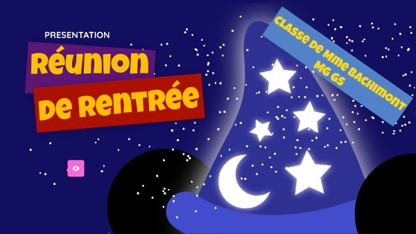 réunion de rentrée ms gs | Genially