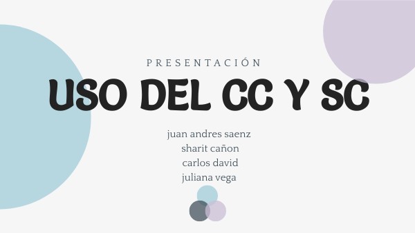 uso del cc y sc