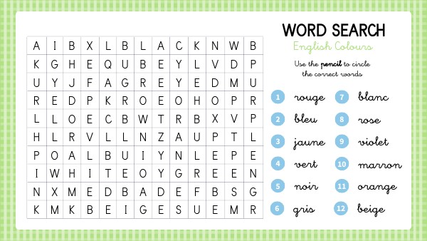 English Colours | Genially