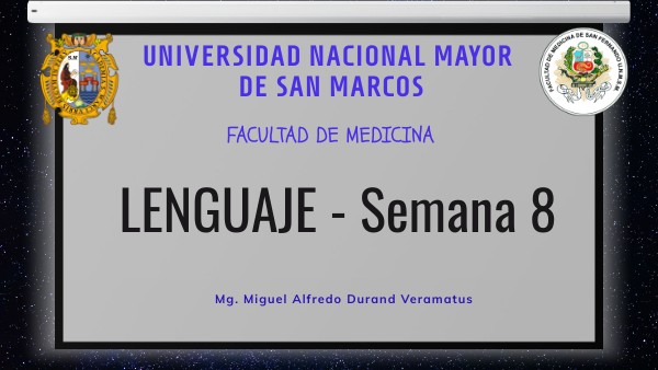 SEMANA 8 - LENGUAJE