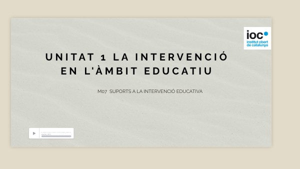 Presentació UNITAT 1ISOM07 | Genially