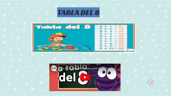 Tabla del 8