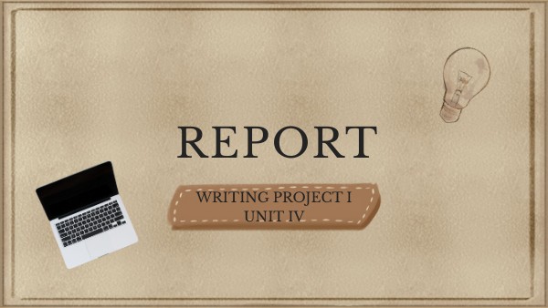 Report Writing Project I