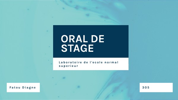 oral de stage | Genially