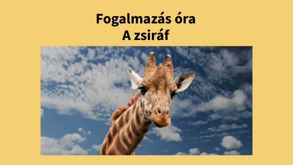 01. 07. Fogalmazás+házi feladat | Genially