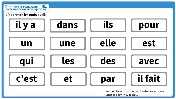 mots outils (T) | Genially