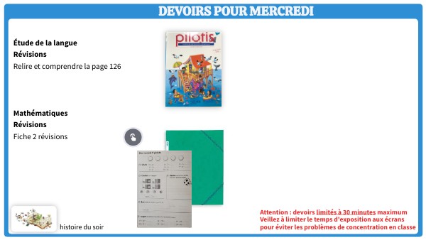 devoirs mardi S7P4